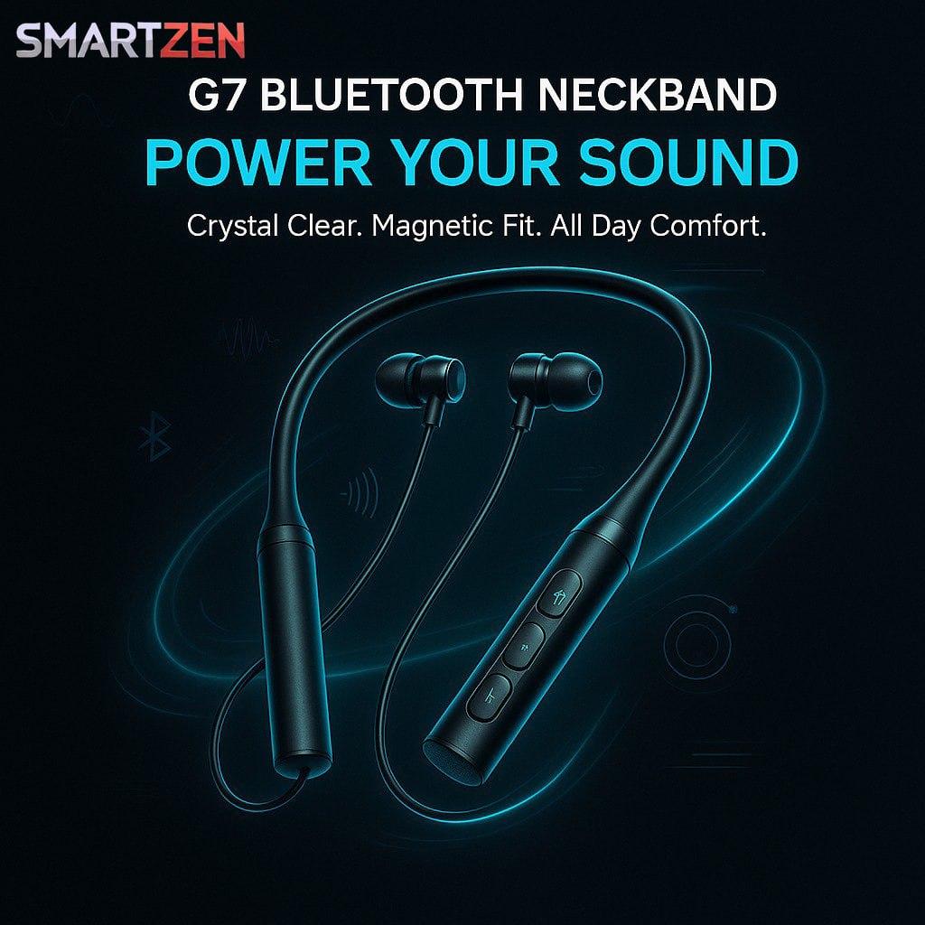 G7 Bluetooth Neckband With Magnetic Headsets - SmartZen